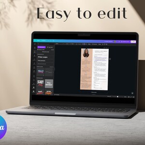 Editable CV Template for Canva | Professional Resume Design for Job Applications - Etsy