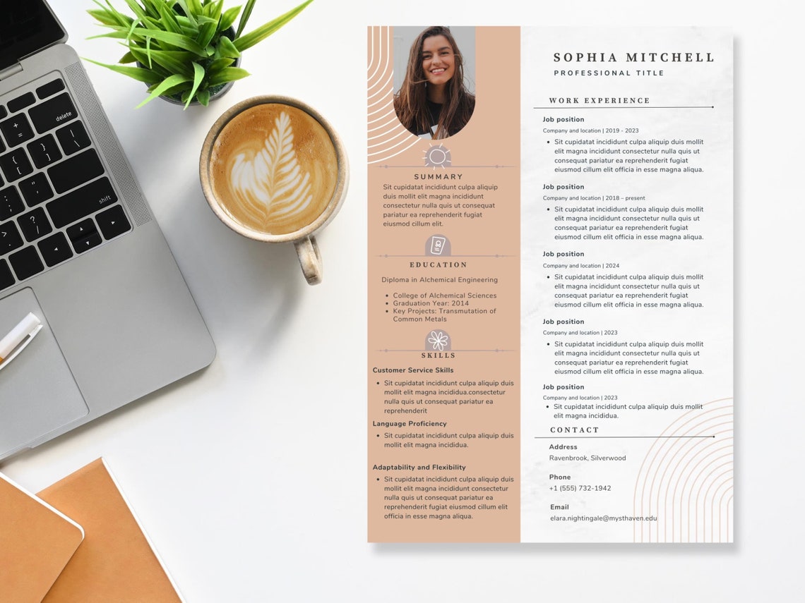 Editable CV Template for Canva | Professional Resume Design for Job ...