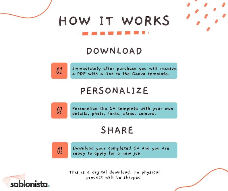 Editable CV Template for Canva | Professional Resume Design for Job ...
