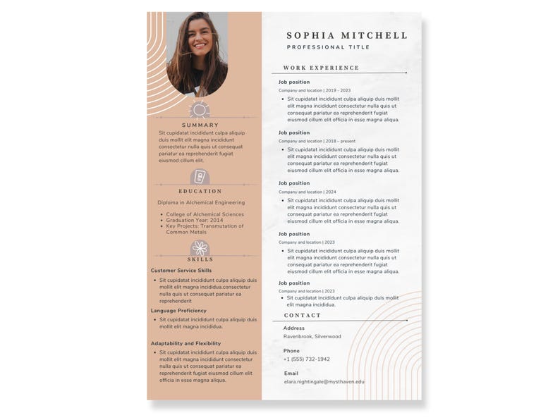 Editable CV Template for Canva | Professional Resume Design for Job ...