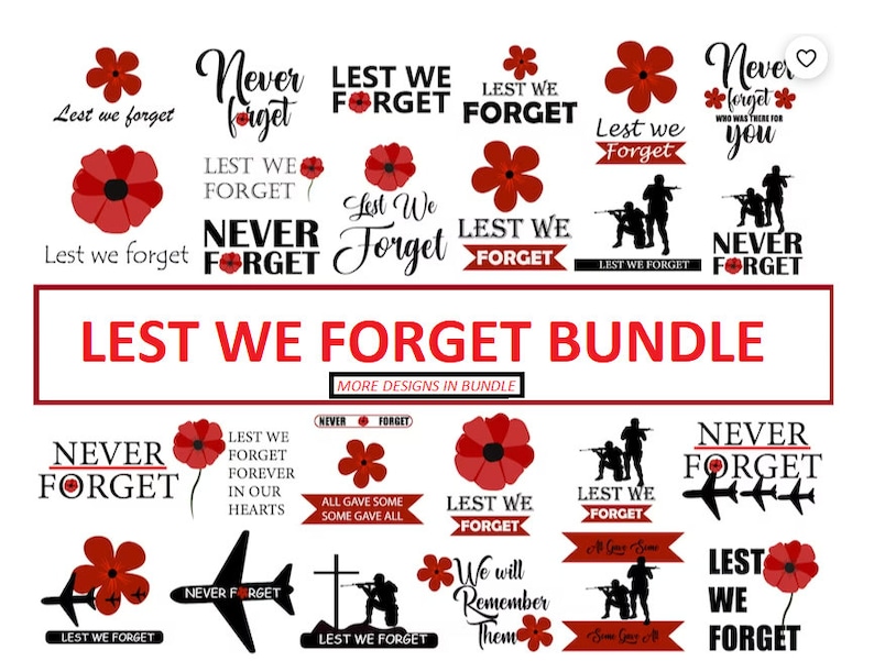 Lest We Forget - Army - Heroes SVG | Digital Download Available in Svg ...
