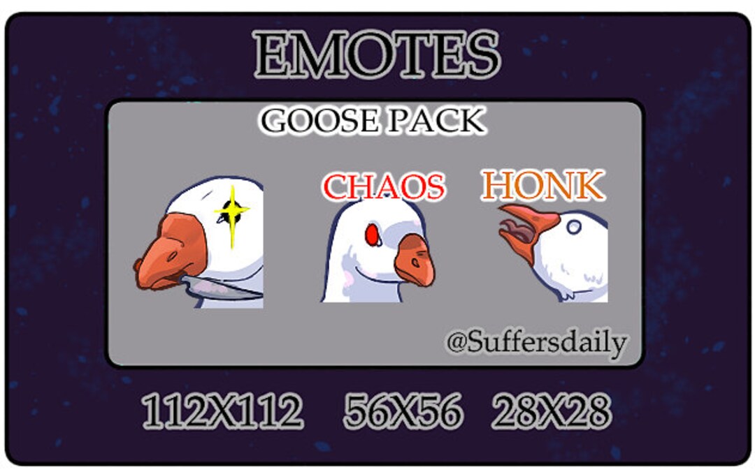 Goose Emotes - Etsy