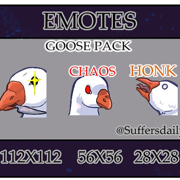 Animated Goose Emotes - Etsy UK
