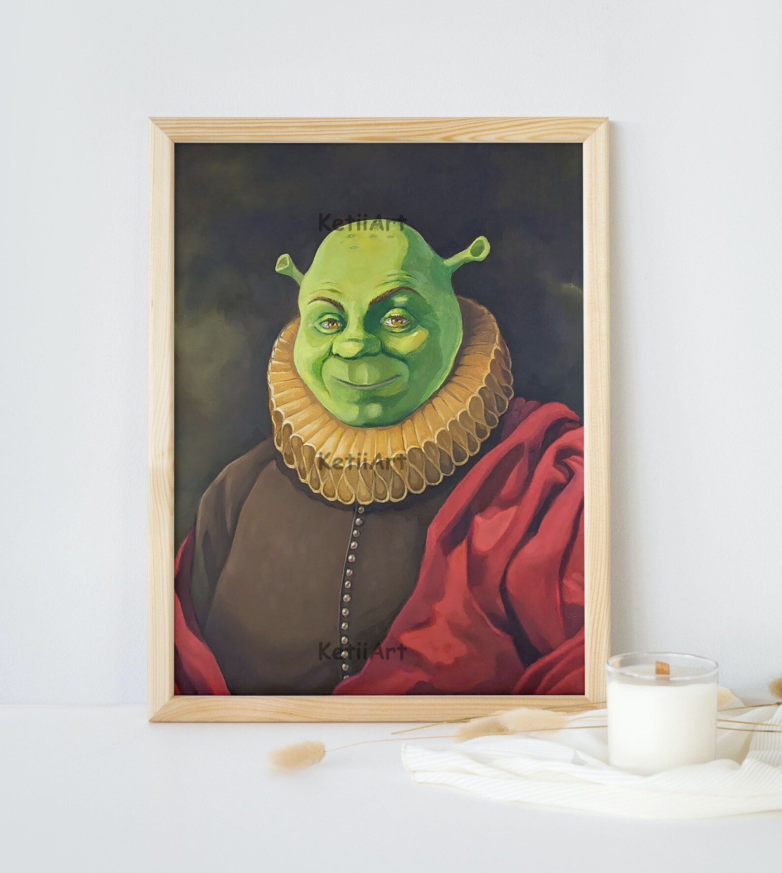 Renaissance Shrek Oil Painting Printable Download - Etsy