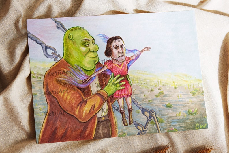 Titanic Shrek & Lord Farquaad Drawing Printable Download - Etsy Canada
