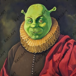 Renaissance Shrek Oil Painting - Printable Download - Etsy