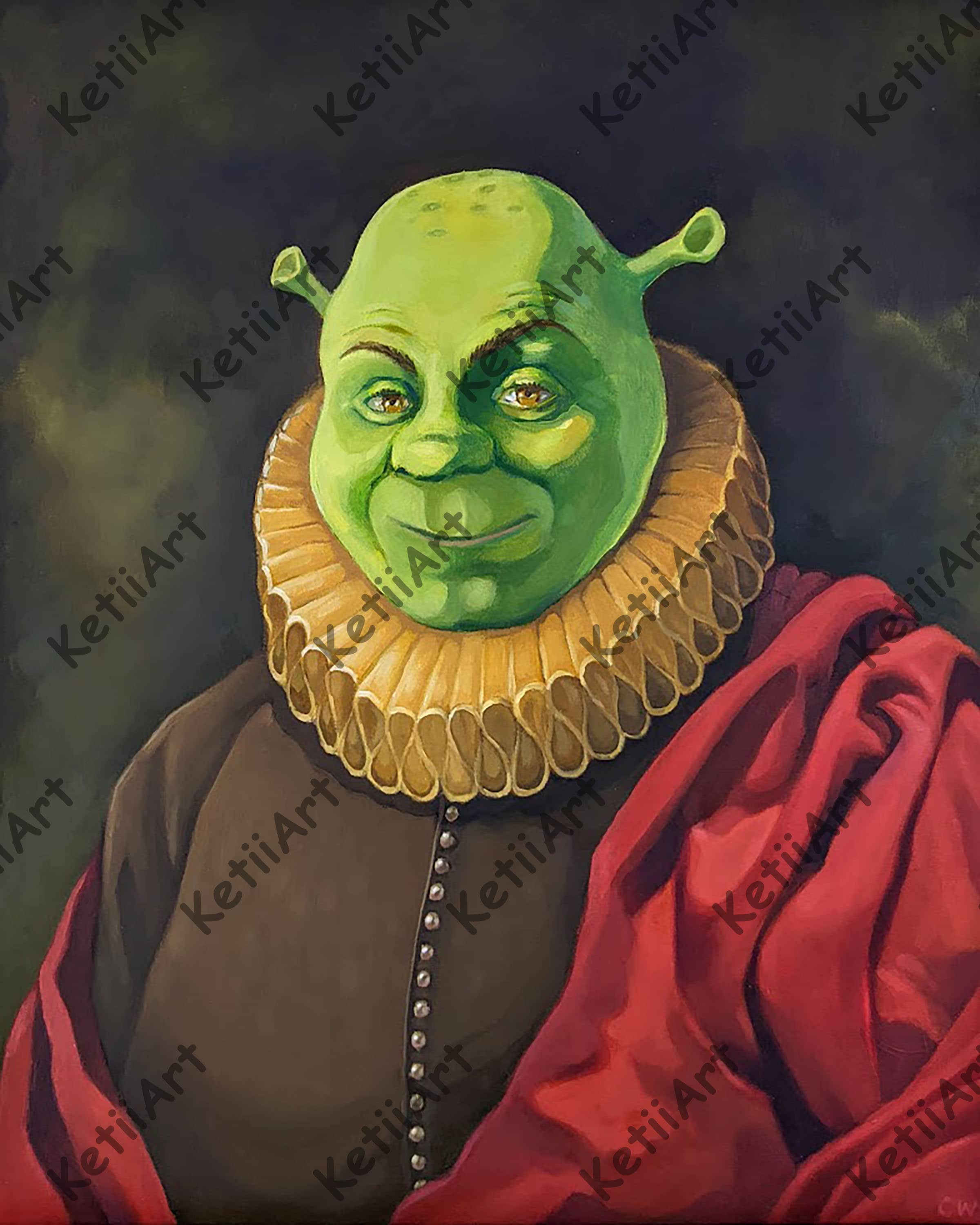 Renaissance Shrek Oil Painting Printable Download - Etsy