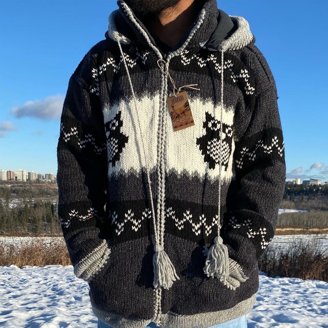 Llama Wool Jackets, Coat, Handmade,owl - Etsy