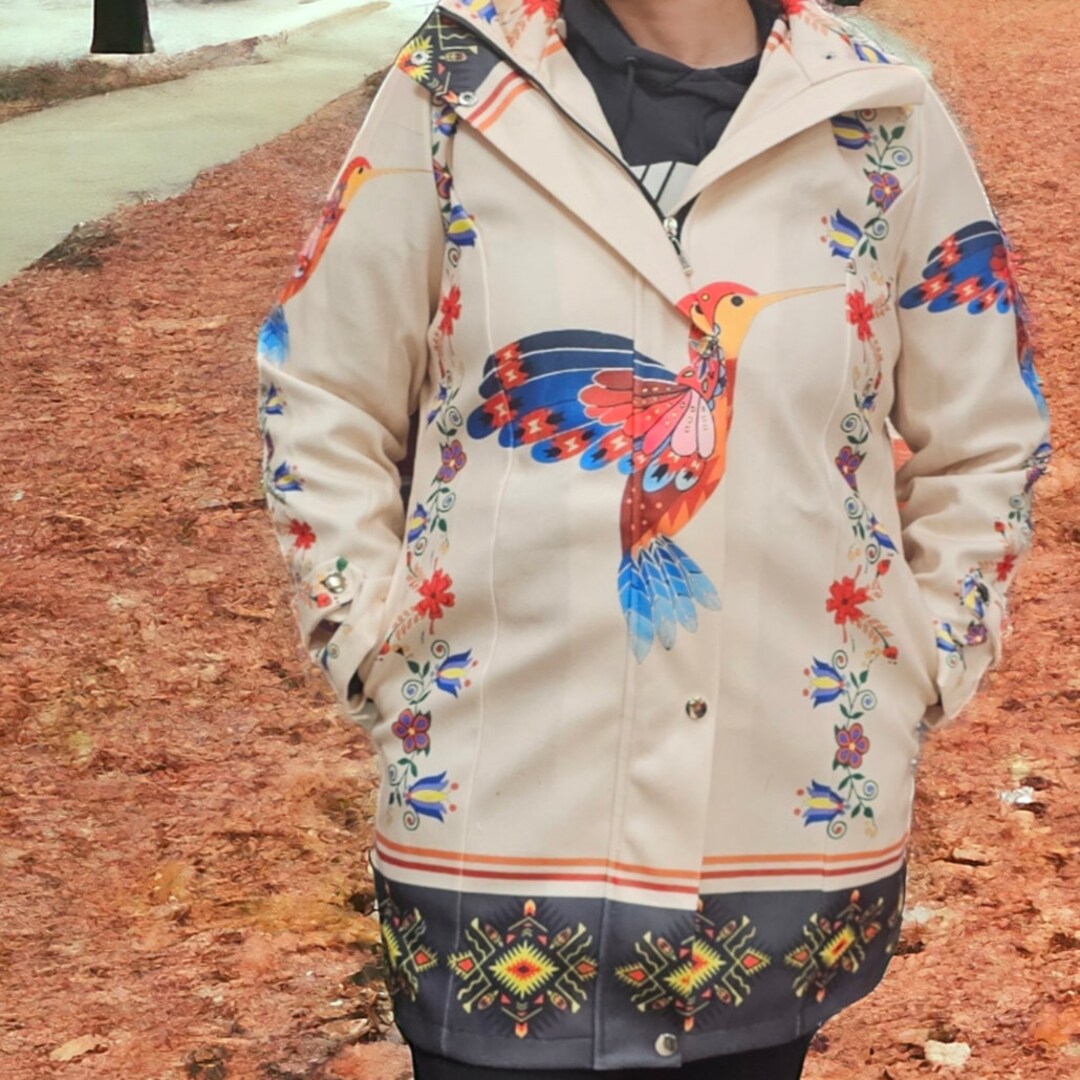 3/4-length Native Coat (hummingbird White) - Etsy