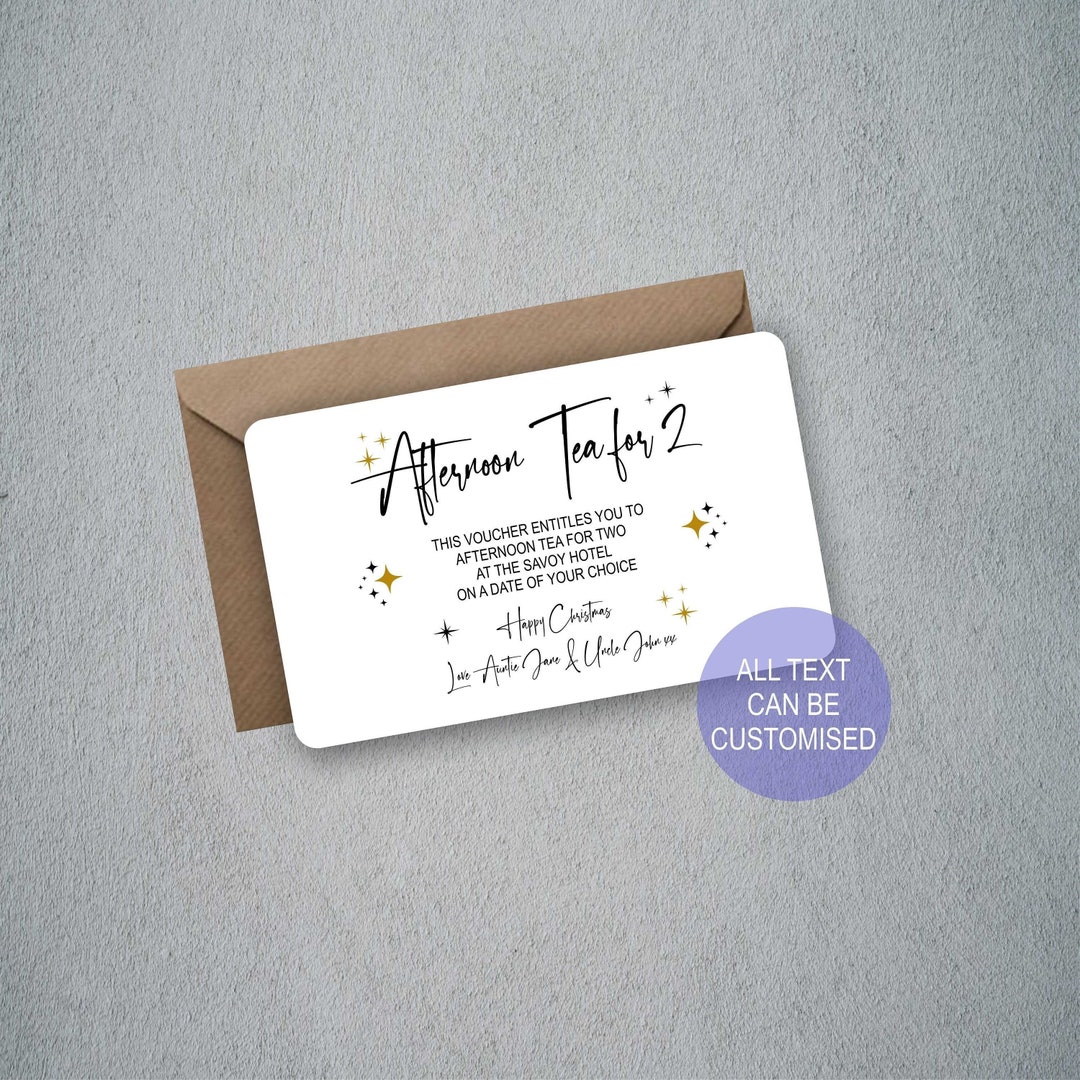 Personalised Custom | Gift Voucher, Gift Card, Ticket, - Etsy