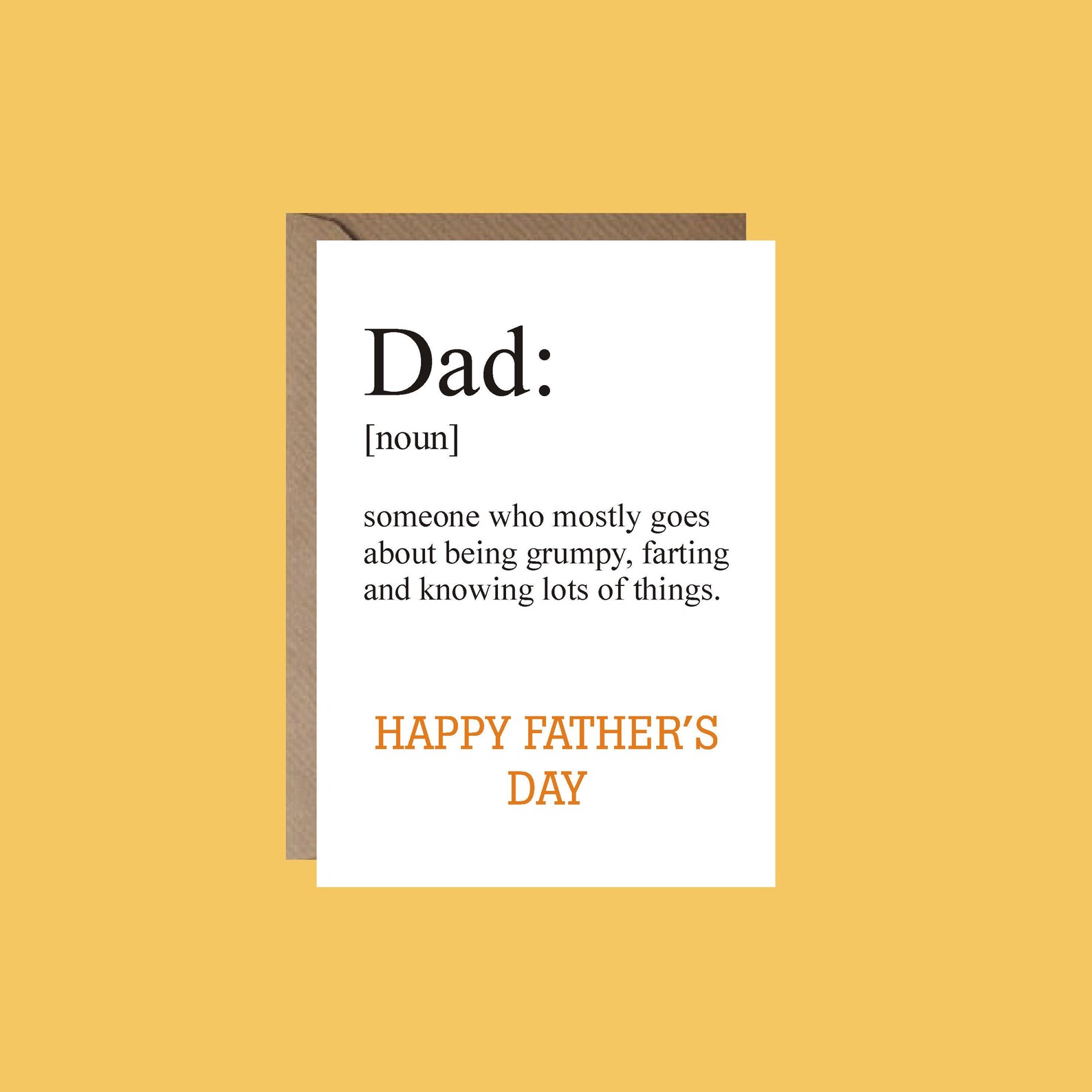Dad Noun Fathers Day Card Greetings Card Happy Fathers | Etsy