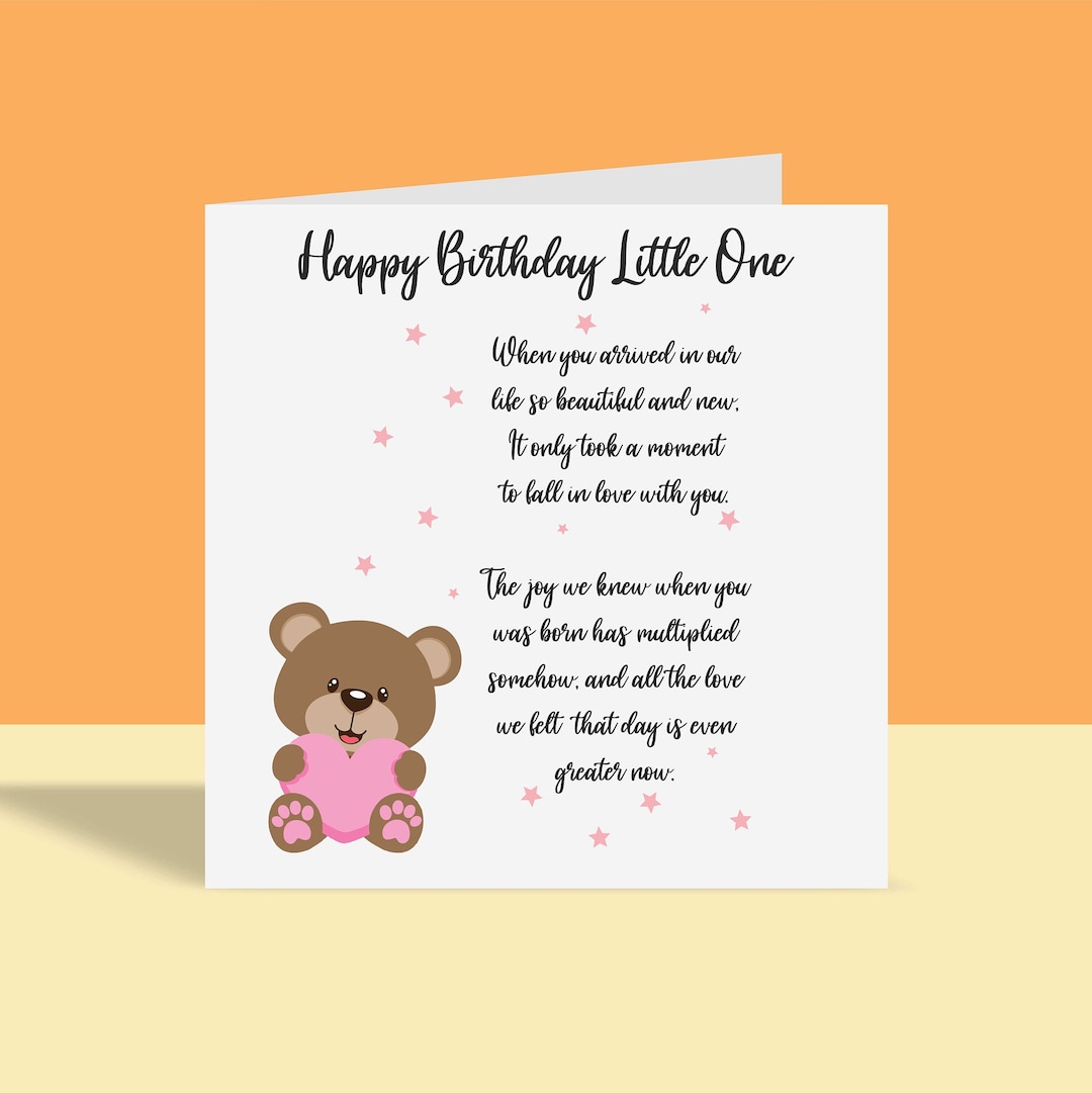 Happy Birthday Little One Greeting Card Birthday Card - Etsy.de