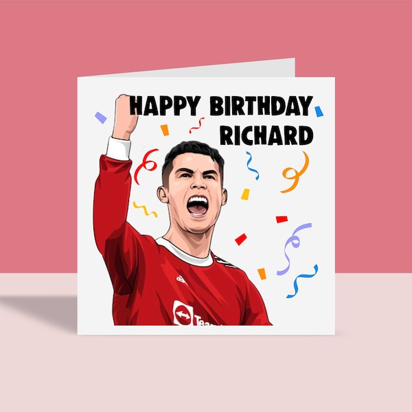 Ronaldo Birthday Card - Etsy