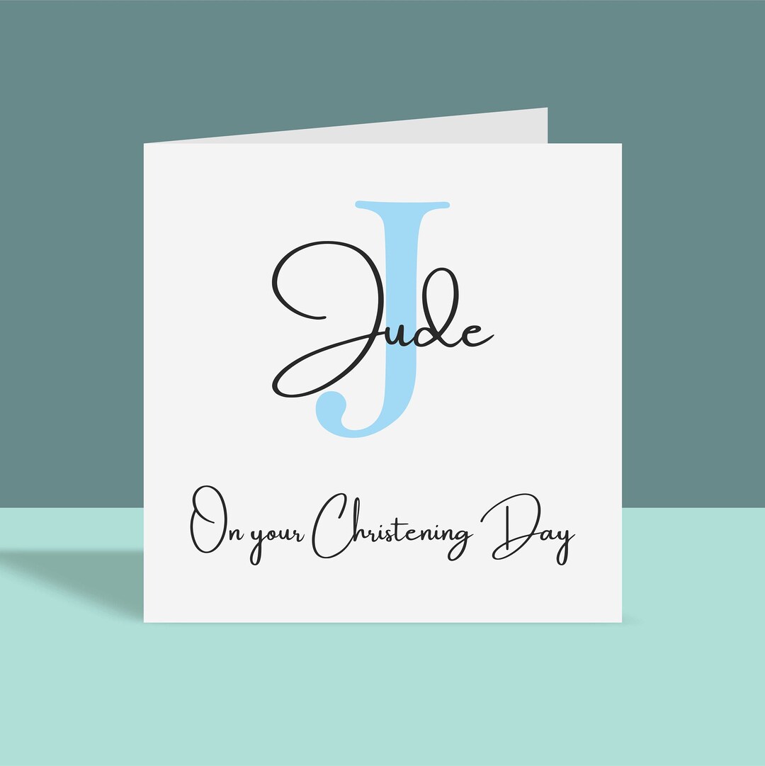 Personalised Christening Day - Greeting Card | Personalised, Name ...