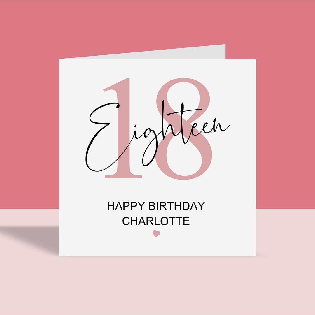Personalised Age Birthday Card Name Age Special Birthday - Etsy