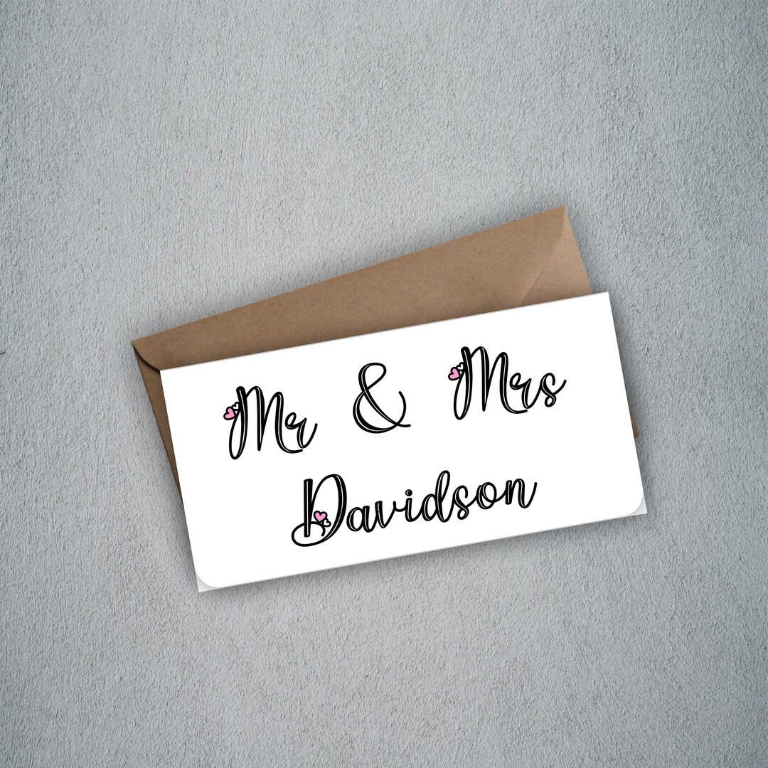 Personalised Wedding Money Wallet | Gift Voucher Envelope | Wedding ...