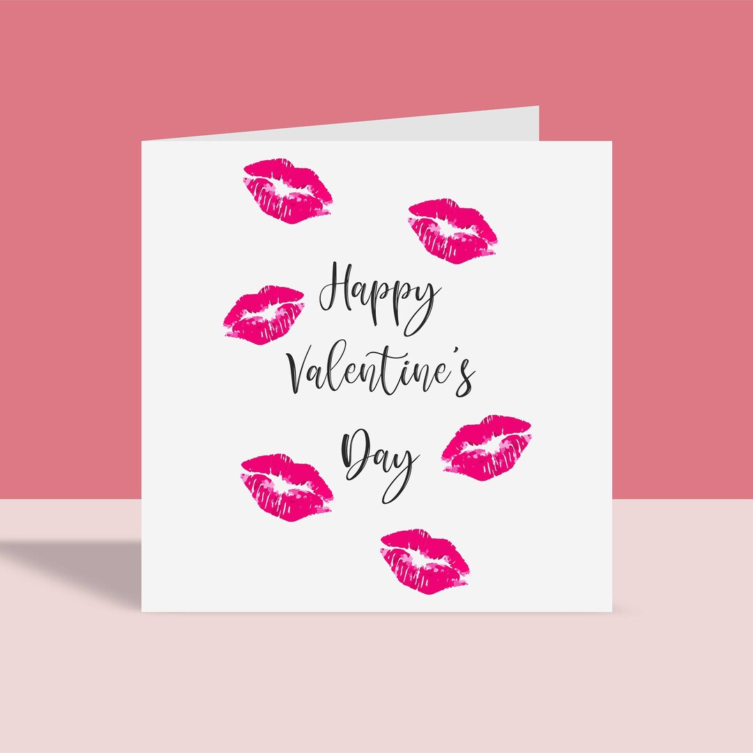 Lips Happy Valentine's/galentine's Day Card Romantic Card, Love ...