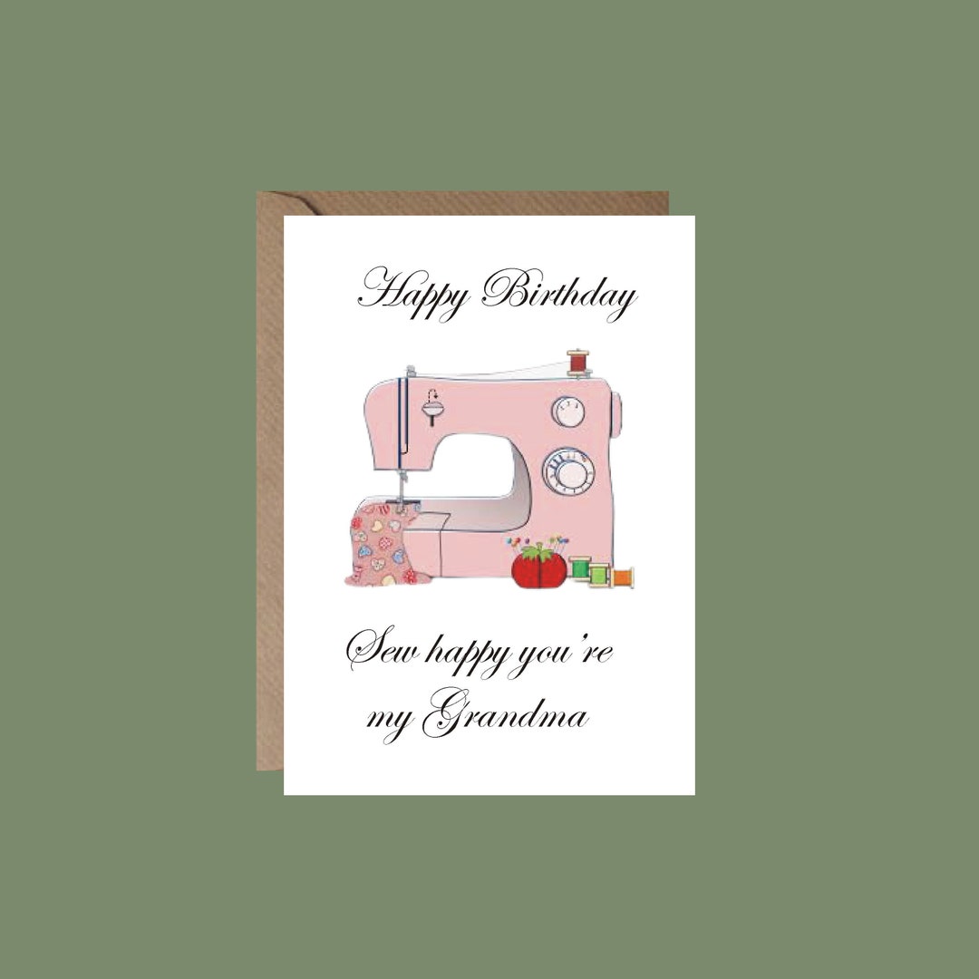 Sew Happy You're My - Personalised Birthday Card | Greetings Card, Love ...