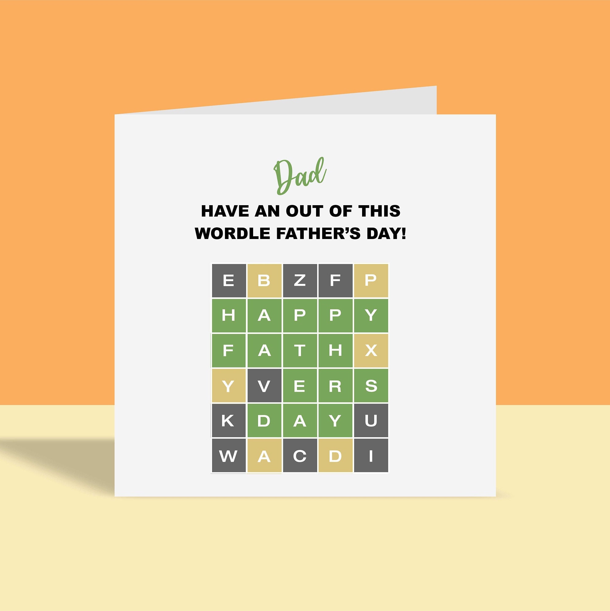 Personalised Wordle Card Word Puzzle Card Happy Birthday - Etsy