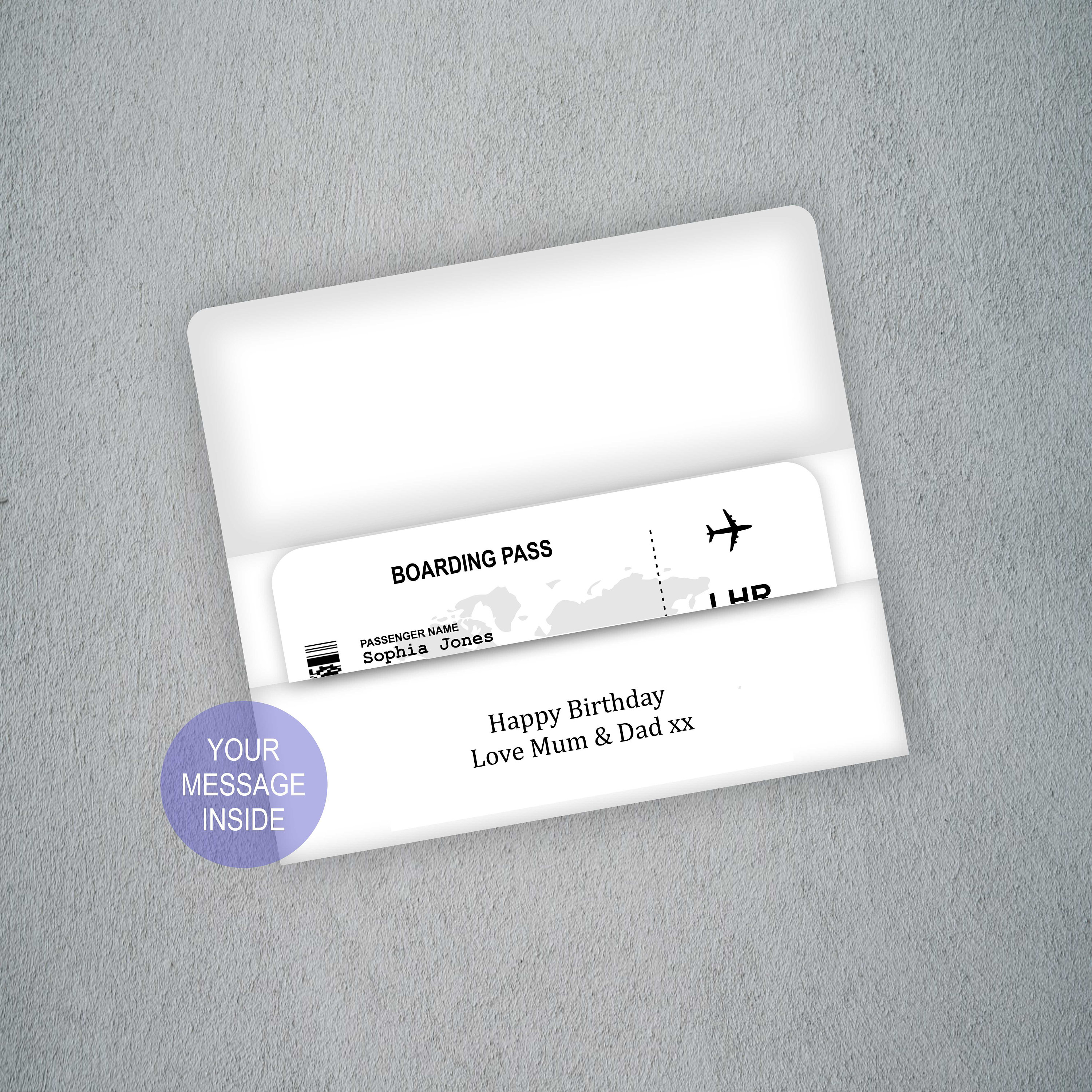Personalised Custom Gift Airline Ticket Boarding Pass - Etsy