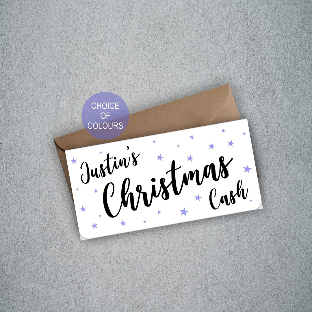 Personalised Christmas Cash Money Wallet | Gift Voucher Envelope ...