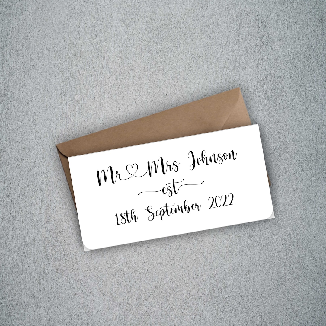 Personalised Wedding Money Wallet | Gift Voucher Envelope | Wedding ...