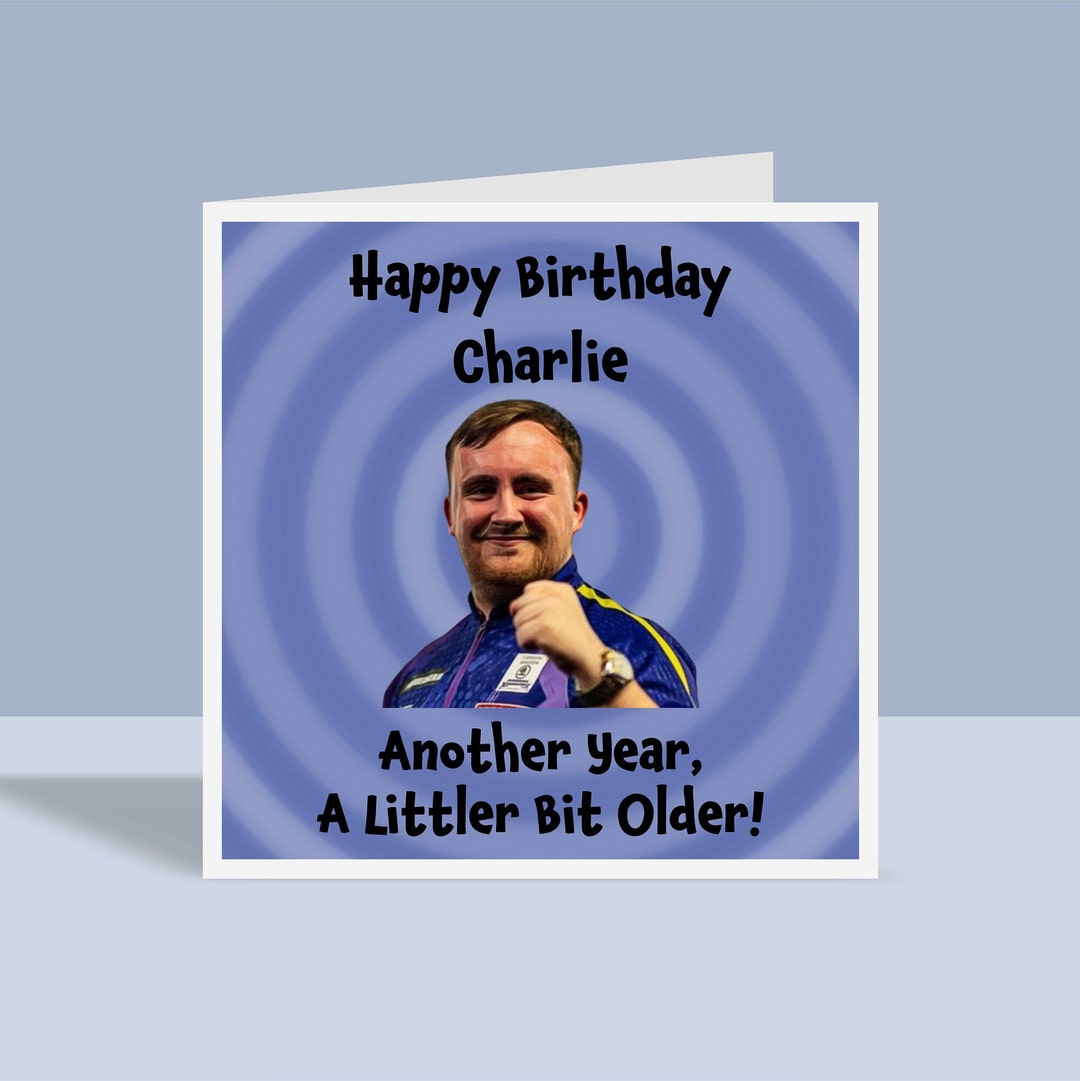 Luke Littler Birthday Card, Darts Birthday Card, Luke Littler, for ...
