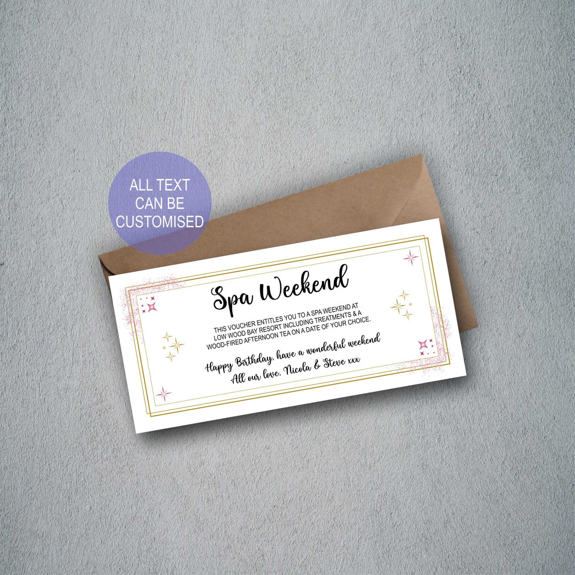 Personalised Custom | Gift Voucher, Gift Card, Ticket, - Etsy