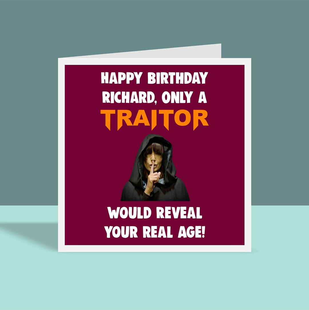 Funny Traitor Birthday Card for Boyfriend, Husband, Girlfriend, Wife ...
