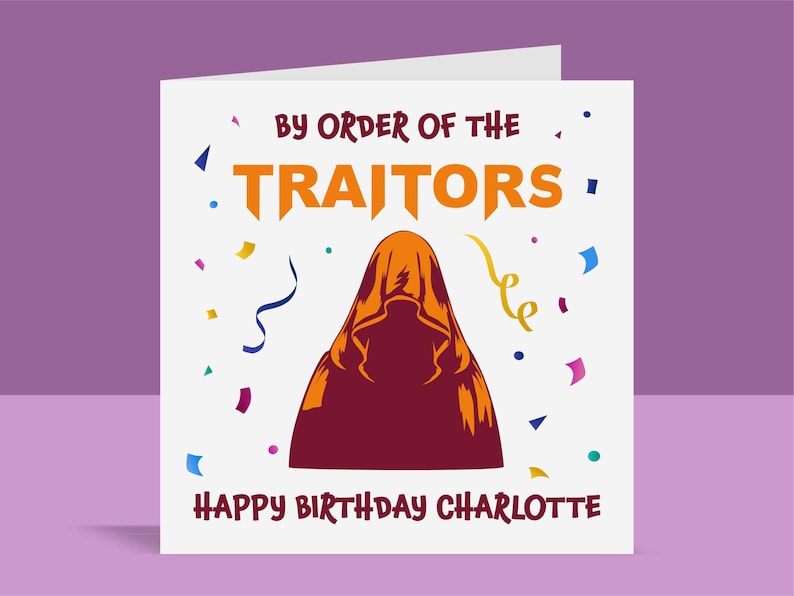 Funny Traitor Birthday Card for Boyfriend, Husband, Girlfriend, Wife ...