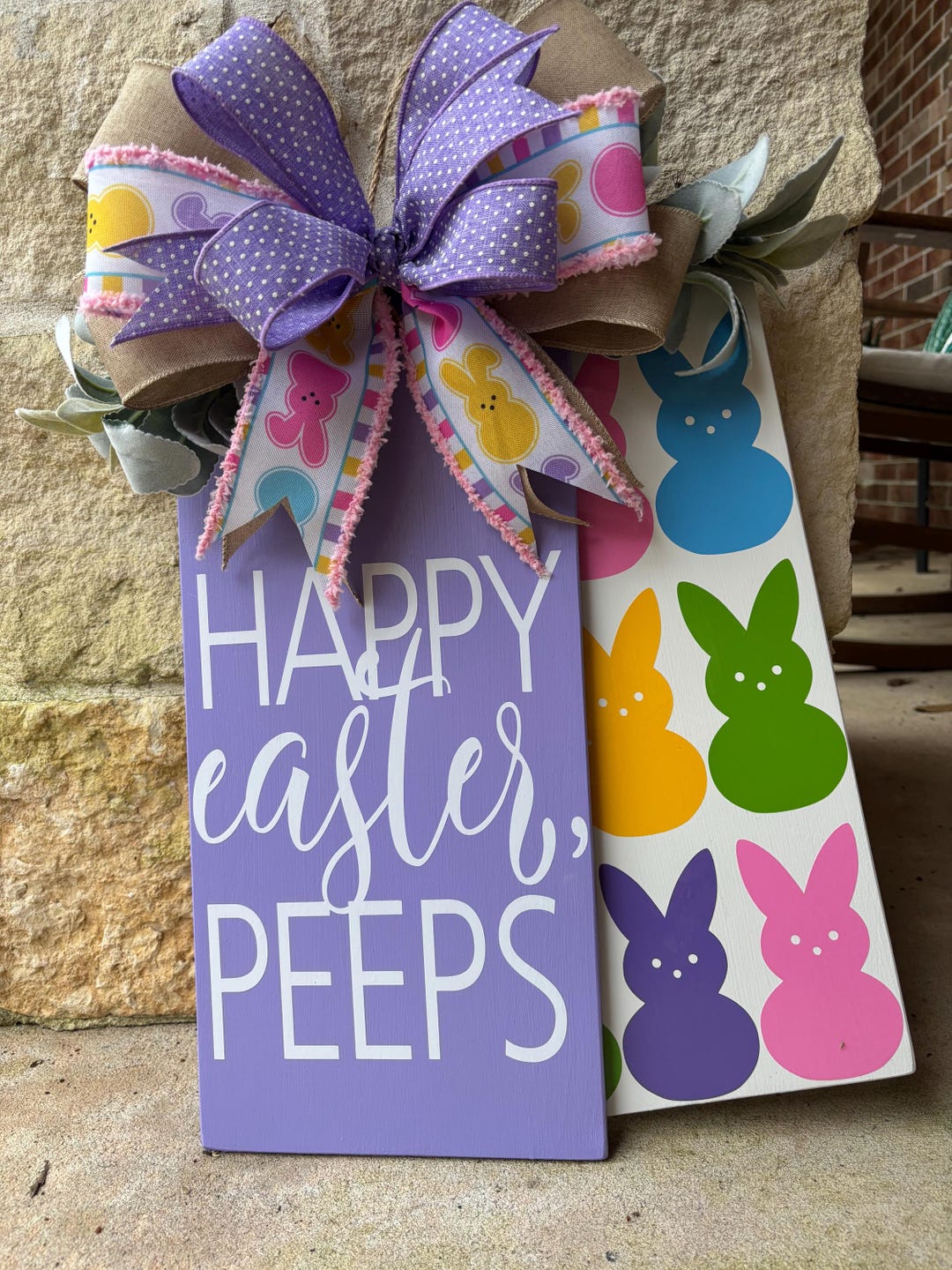 Easter Door Decor, Happy Easter Peeps Door Tags, Peeps Easter Door Tags ...