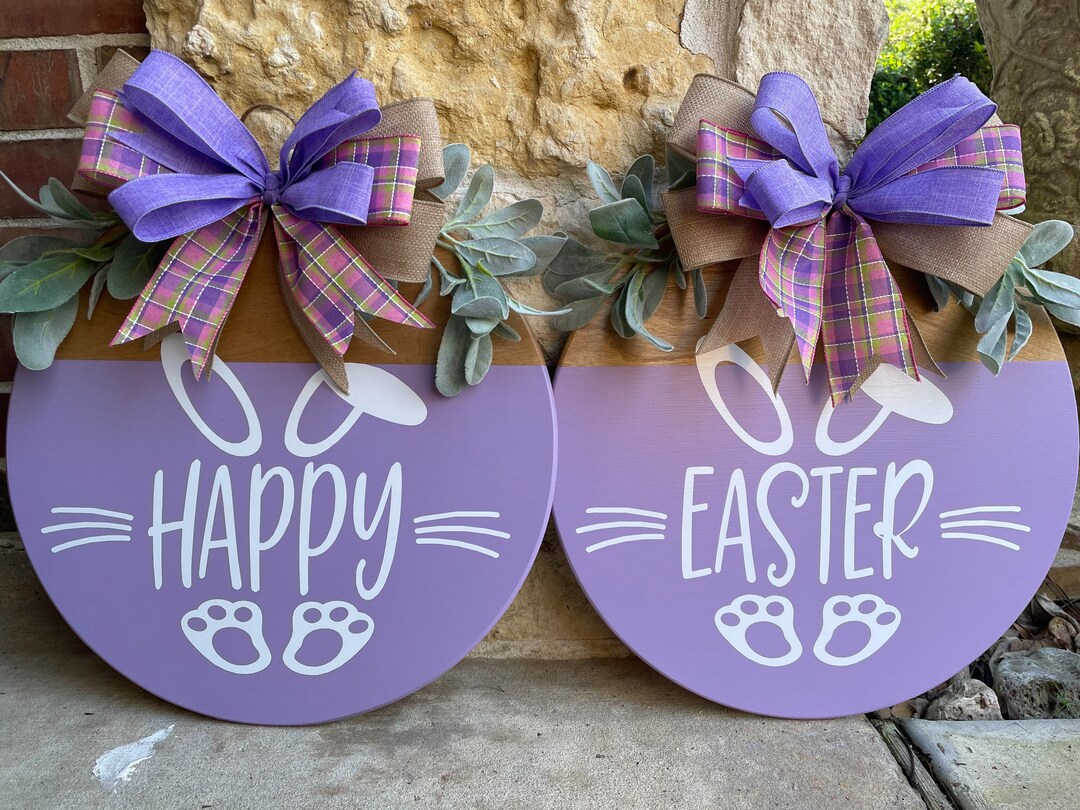 Double Door Easter Door Hanger, Double Door Easter Wreath, Happy Easter ...