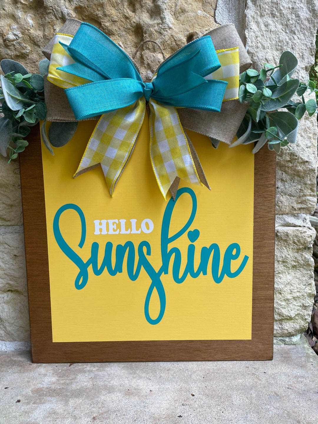Spring Summer Door Hanger, Spring Summerwreath, Hello Sunshine Door ...