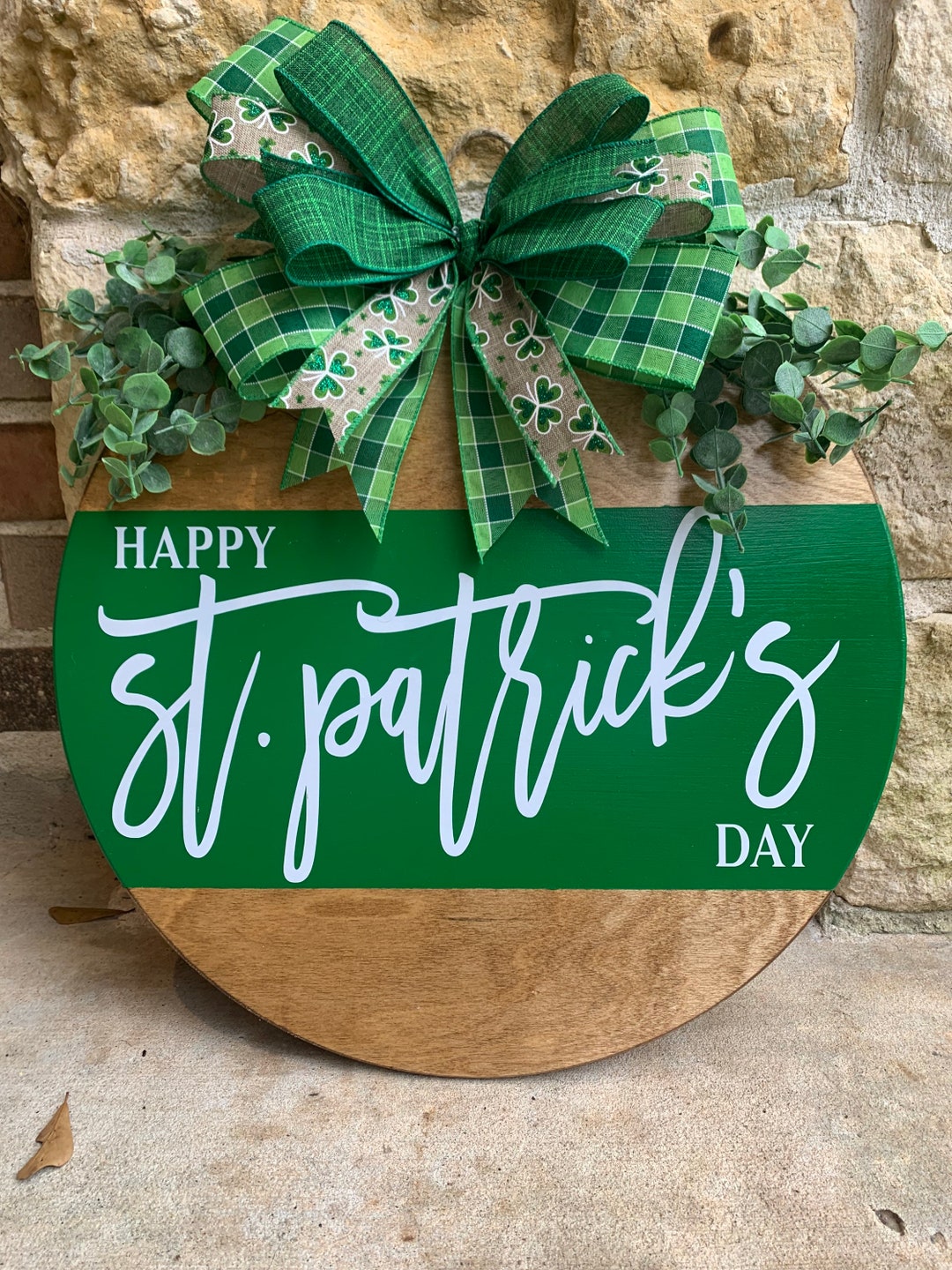 St. Patrick's Day Door Hanger, Happy St. Patrick's Dat Wreath, Happy St ...
