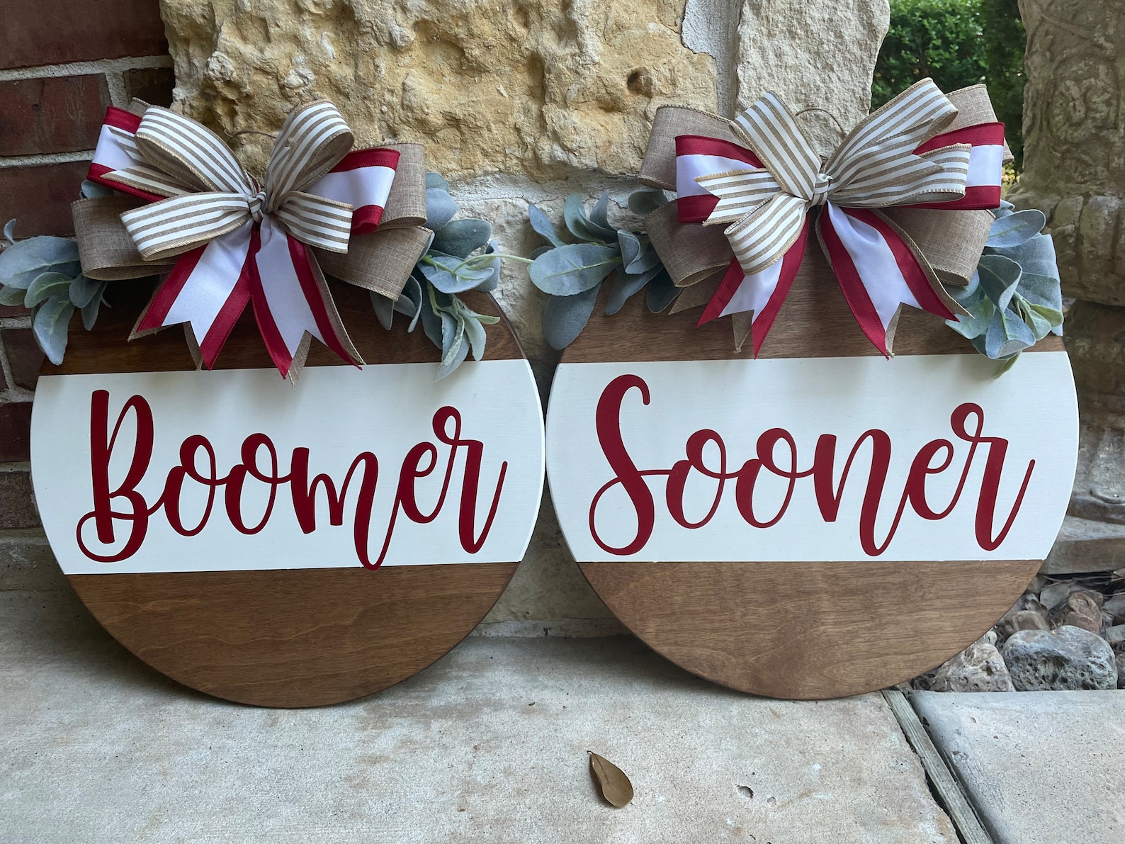 Boomer Sooner Double Door Hanger, Double Door OU Door Hanger, Boomer ...