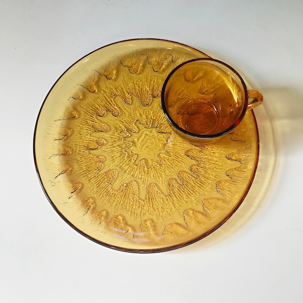 Amber Glass Plates - Etsy