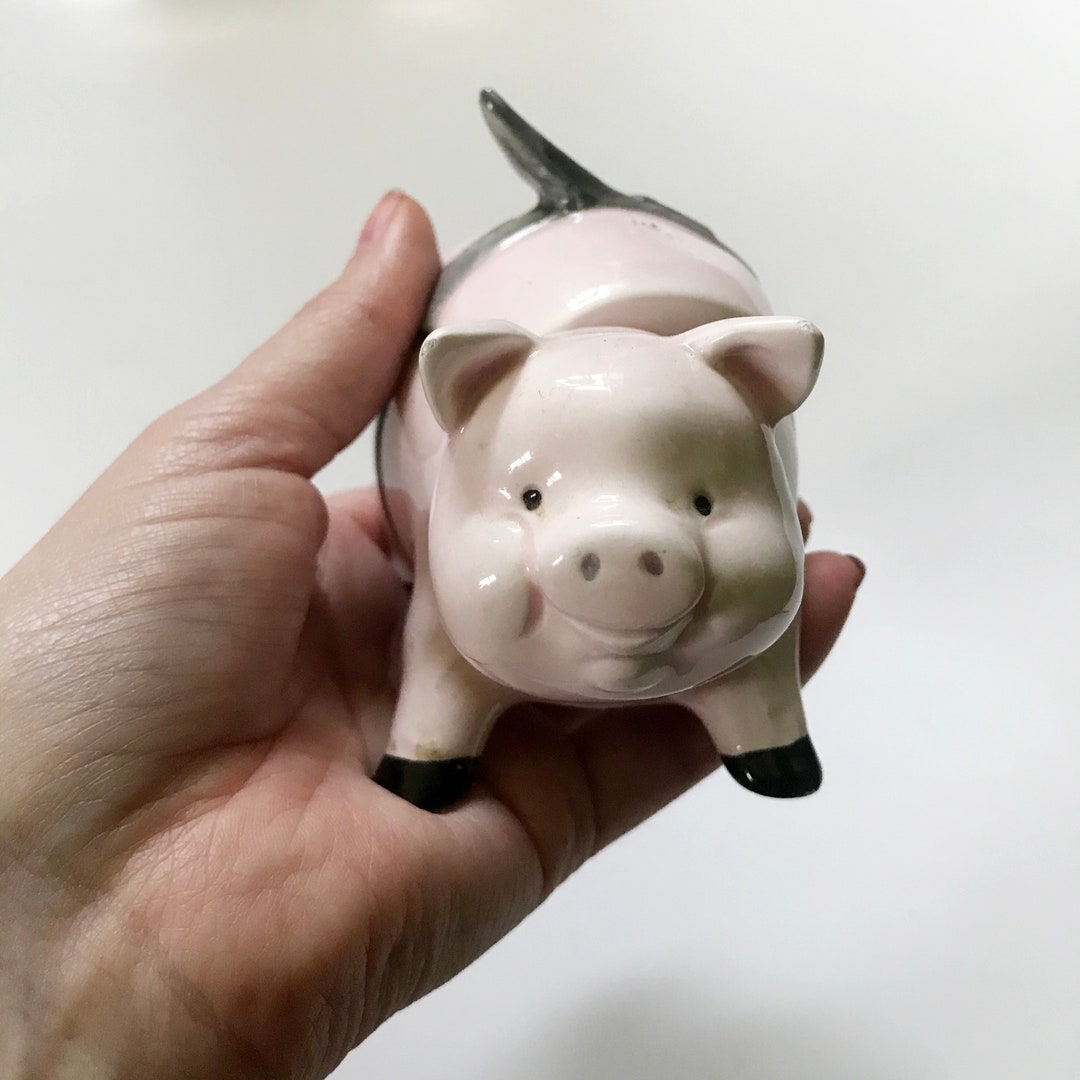 All Smiles Pink Ceramic Pig 90s Trinket Dish W/ Lid - Etsy