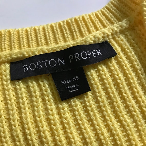 Boston Proper Buttercream Yellow 90s Cutout Chunky Sw… - Gem
