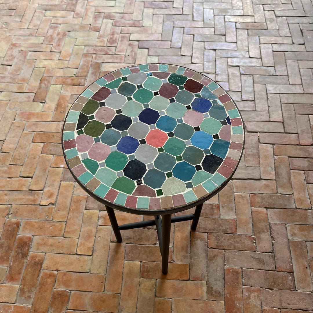 Amazing Handcrafted Moroccan Mosaic Table – Unique Outdoor/indoor ...