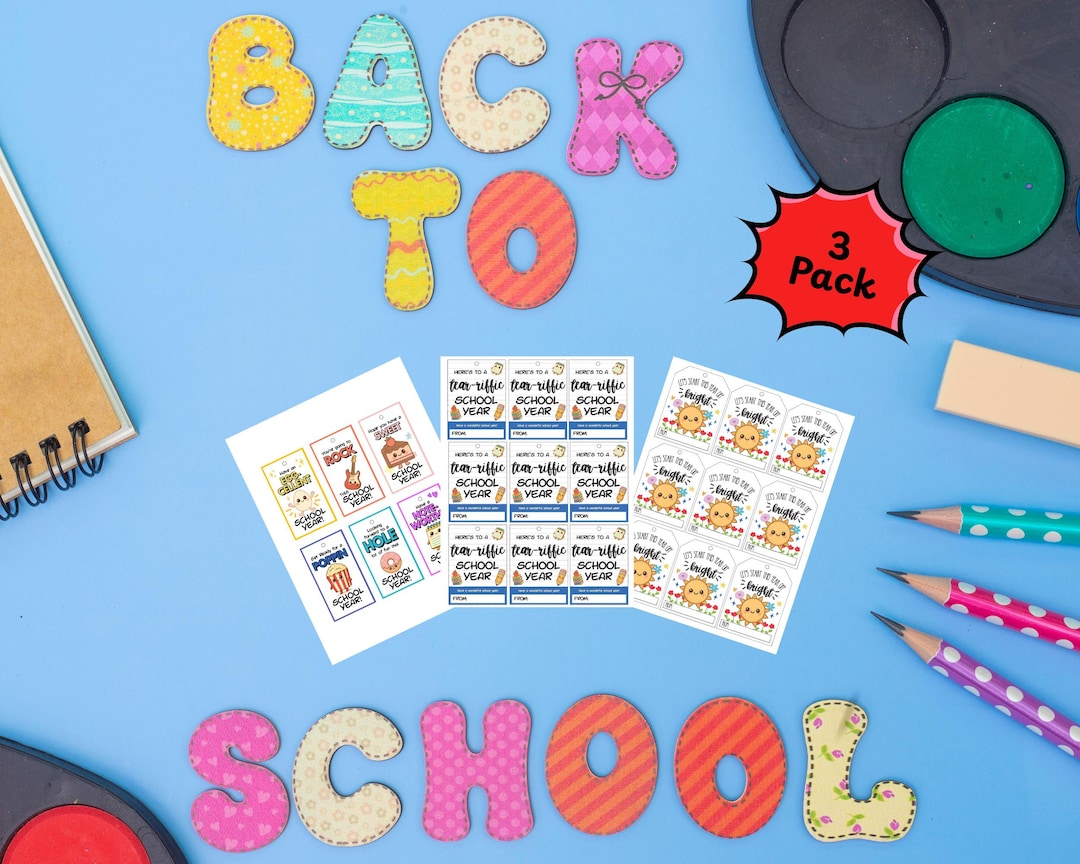 Back to School Gift Tag, First Day of School Tag, Back to School ...
