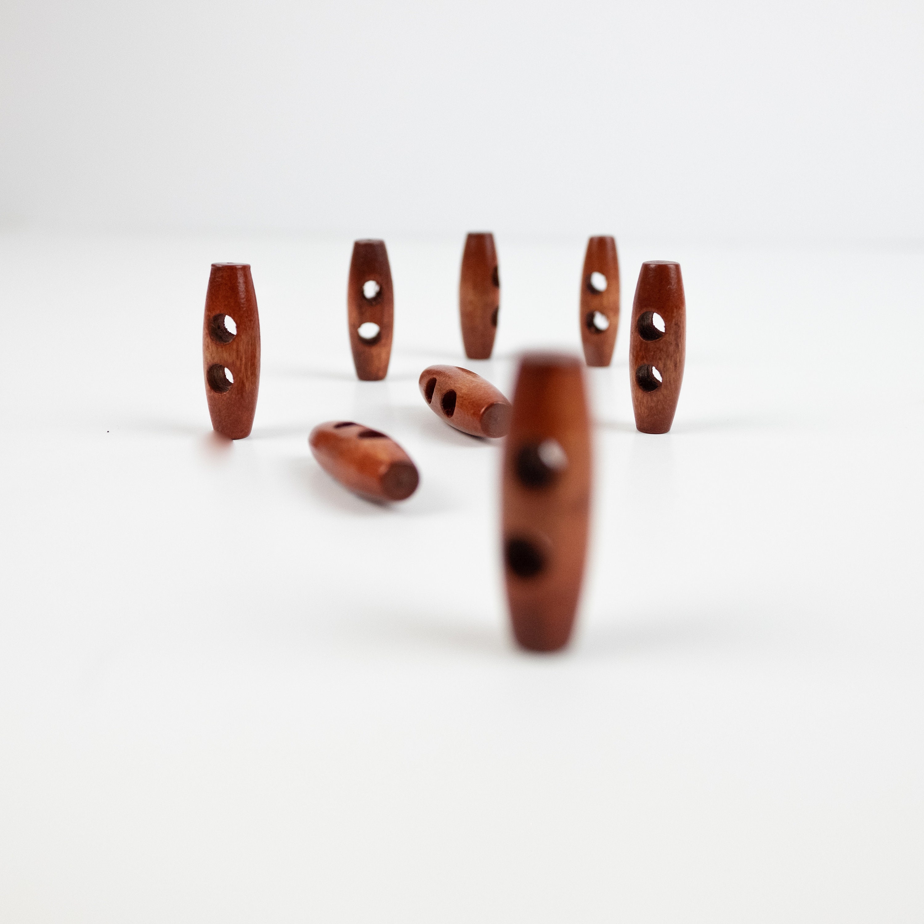 30mm Wooden Horn Toggle Button for Sewing, Knitting, Crocheting ...