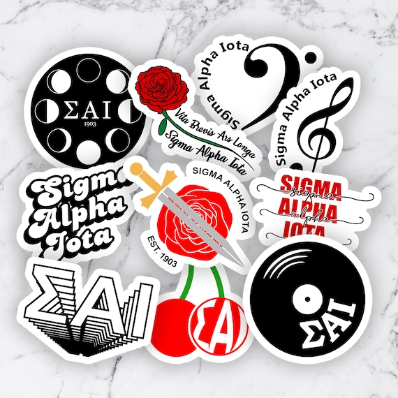 Sigma Alpha Iota Variety Sticker Pack Sorority Gift | Etsy