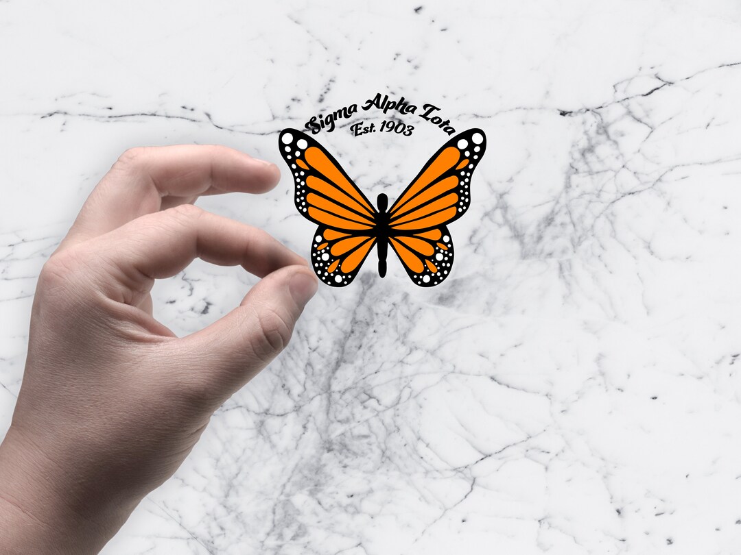 Sigma Alpha Iota, Monarch Butterfly, Vinyl Sticker, Sorority Gift ...