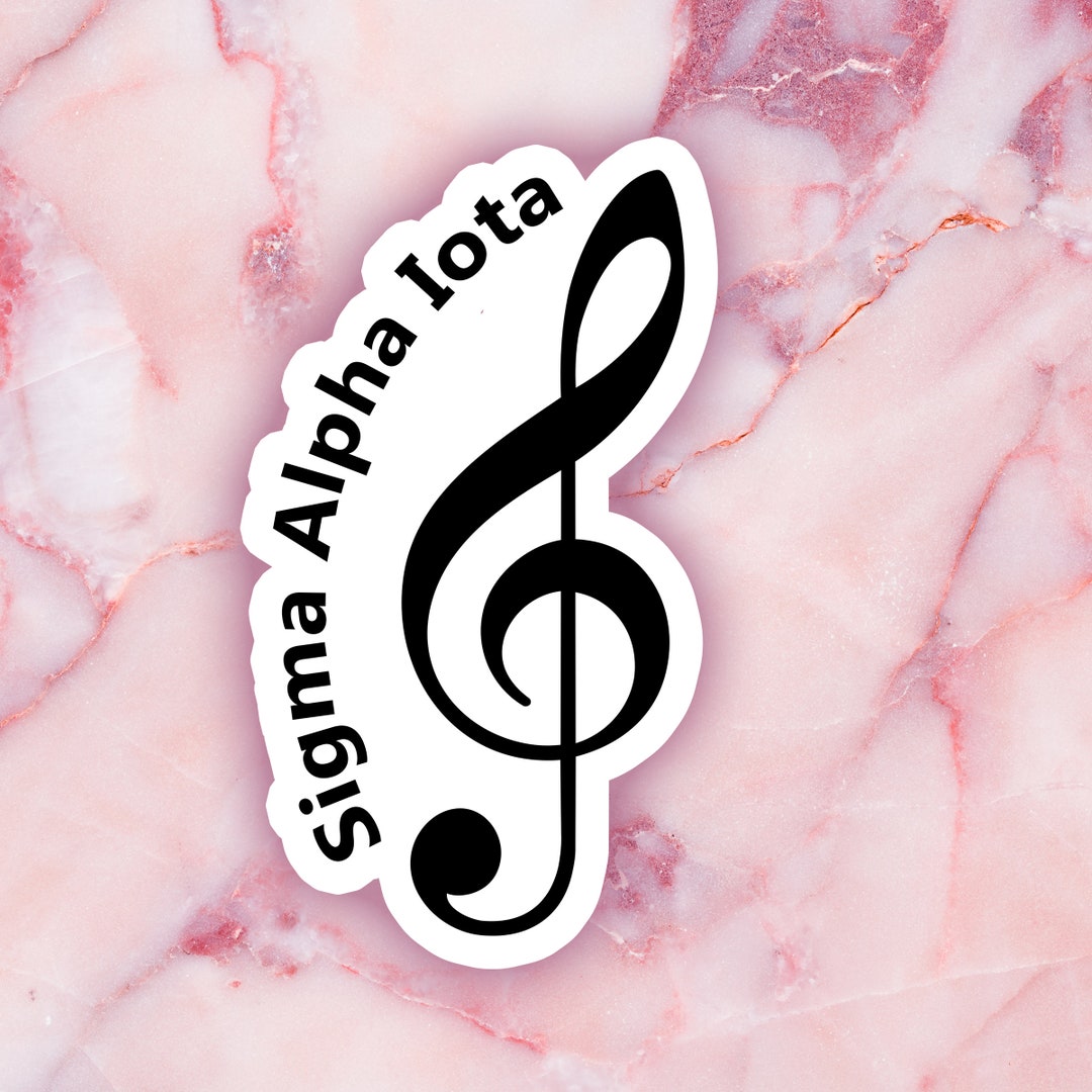 Treble Clef, Sigma Alpha Iota, Single Sticker - Etsy
