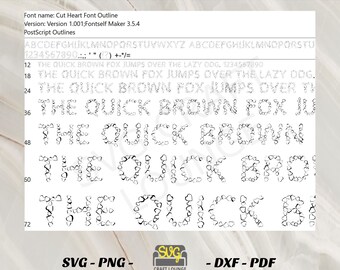Open Heart Font Svg - Etsy