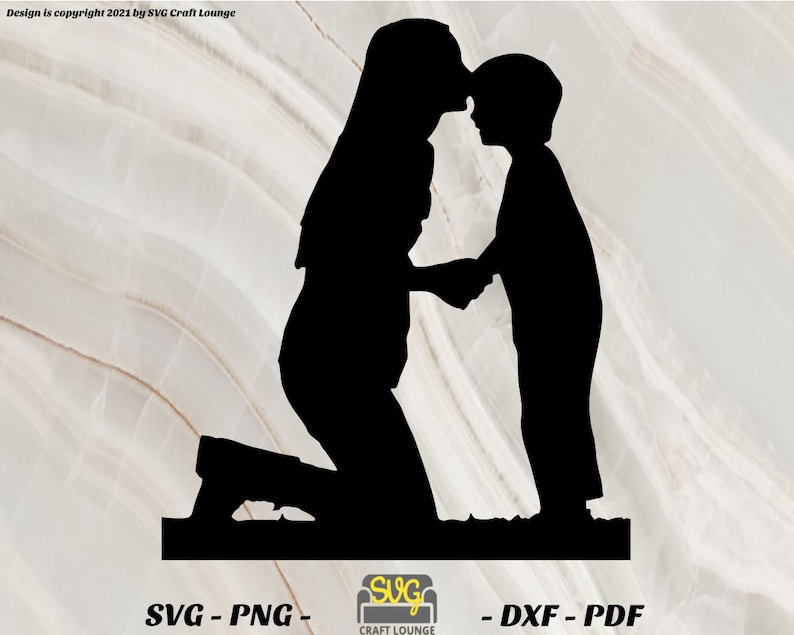 Mother And Son Bonding Svg Cutting File Digital Download Etsy