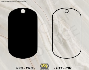 Dog Tag Template Svg | Etsy