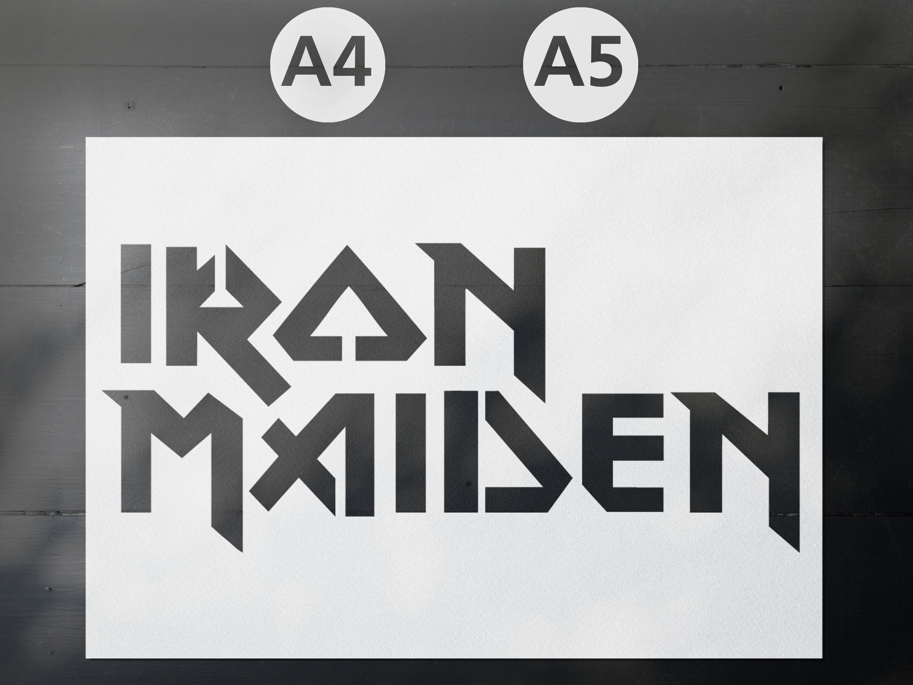 Band Logo Stencils A5 Reusable 190 Micron Mylar | Etsy