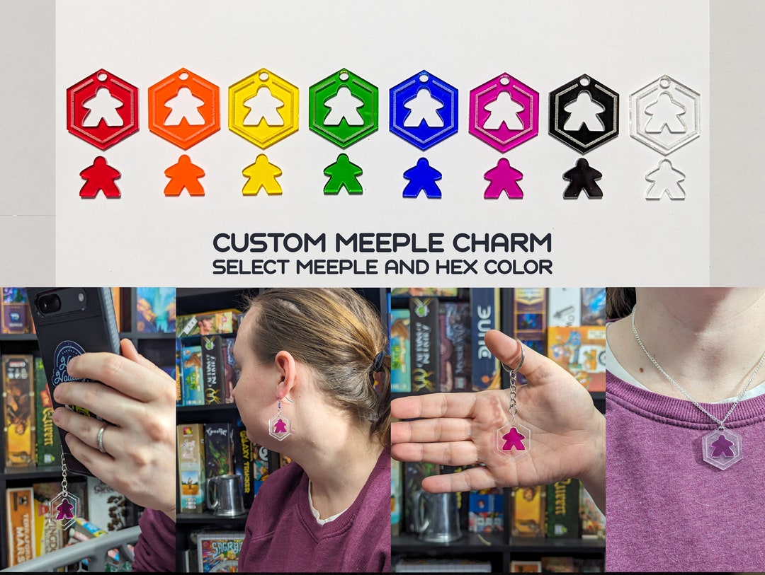 Meeple Charm for DIY Jewelry and Crafts Custom Necklace, Earring, Charm ...