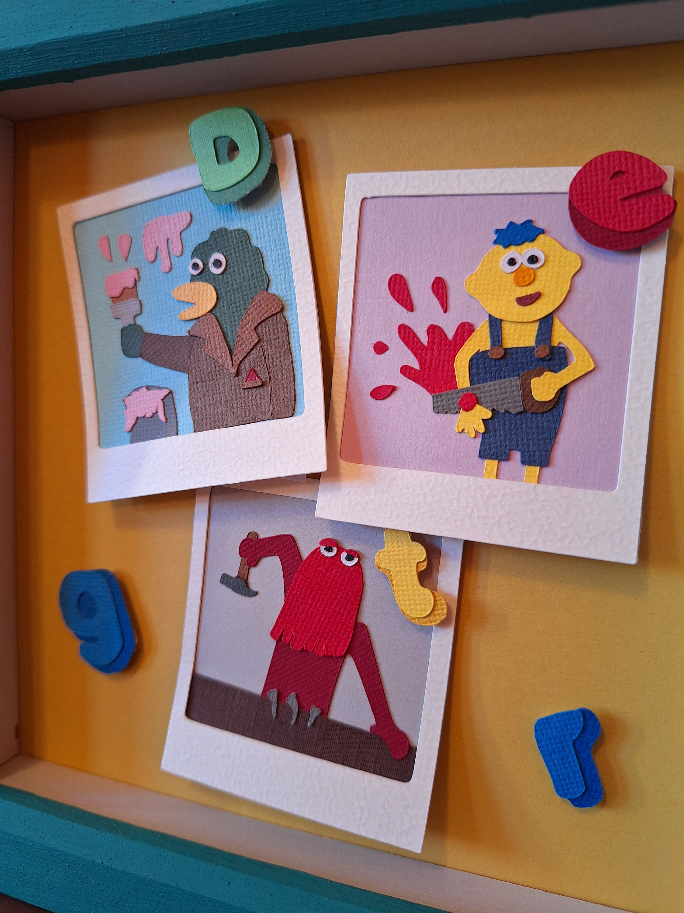 Mini Polaroid Pictures With Alphabet Fridge Magnet Card Art in Mint ...